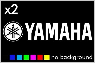 (2) Yamaha Sticker Decal Motorcycle Boat Window Tank Wheel Bike yz yzf ...