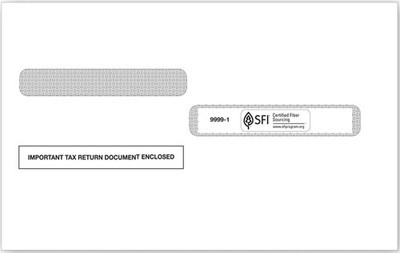 IRS Approved 4-Up Box Laser W-2 Tax Form Double-Window Envelope ...