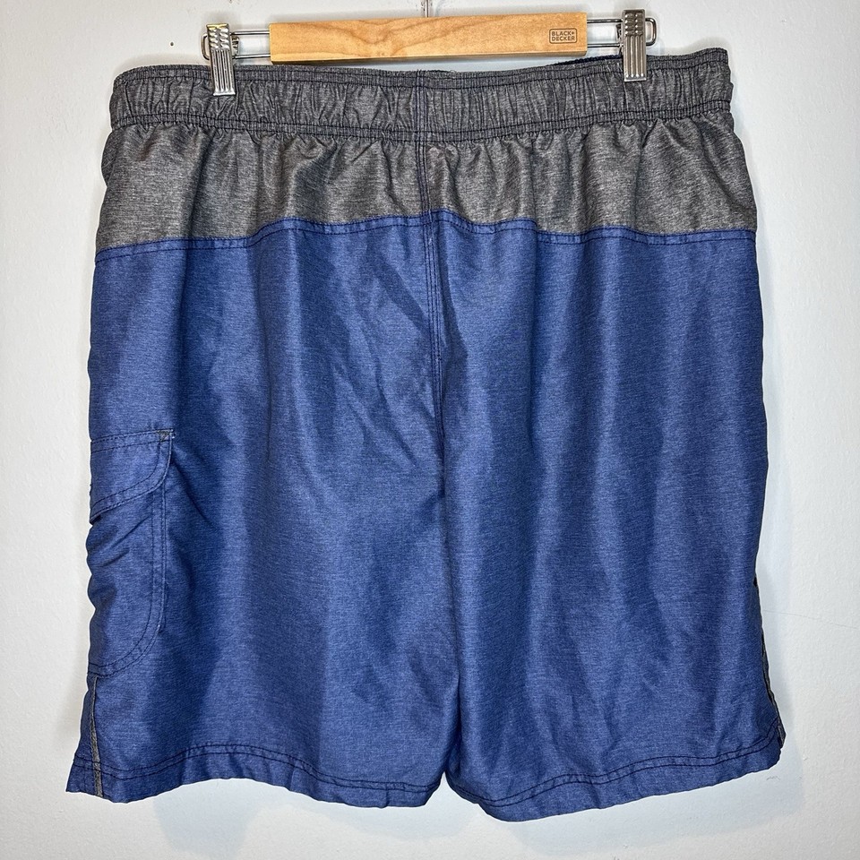 Men’s Speedo Swim Trunks XXL blue Grey 9” Extra Extra Large Swimwear ...