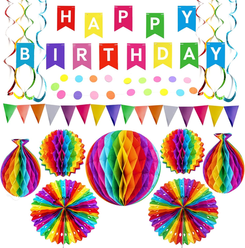 Decorazioni Compleanno Carnevale Addobbi Festa, Colorate Ventagli Carta ...