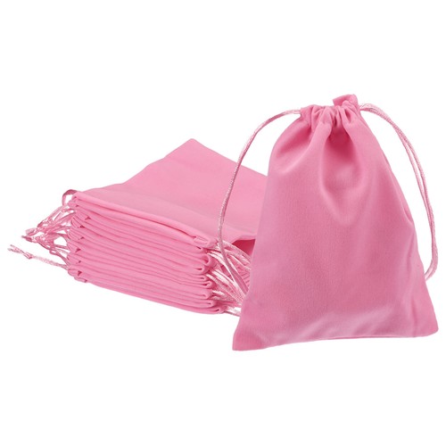 Velvet Drawstring Bags 5.12x7.09 Inch Gift Bags Jewelry Pouches Pink ...