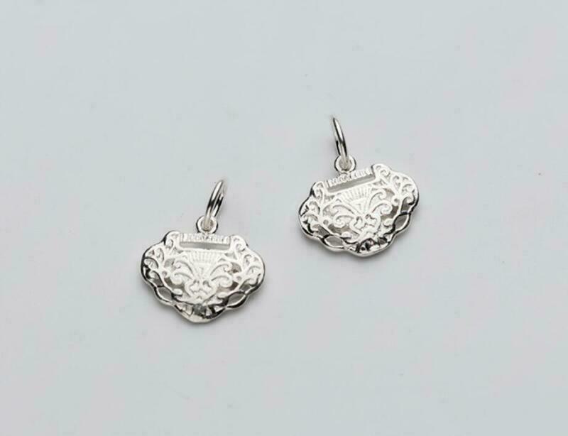Oriental Long Life Lock Charm For Baby Sterling Silver DIY Pendant ...