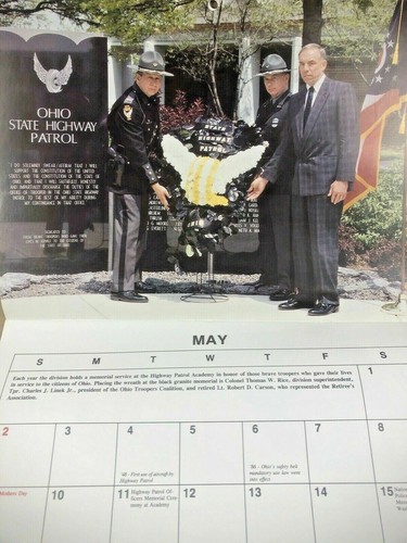Vintage 1993 Ohio State Patrol Police Commemorative Calendar Trooper ...