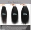 16"-26" Kinky Yaki Micro Pre Loop 100% Remy Human Hair Extension ...