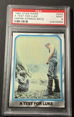 1980 Topps Stars Wars Empire Strikes Back #244 A Test for Luke - PSA 9 ...