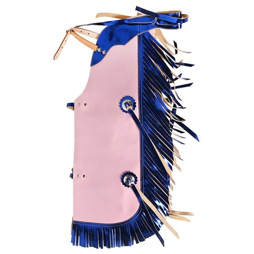 HILASON Pro Rodeo Bull Riding Chaps Faux Leather Youth Pink | Leather ...