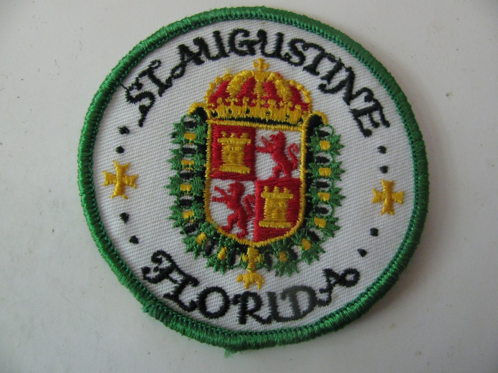 St. Saint Augustine Florida ( FL ) Rare Crest Patch Sew On 3” Free ...