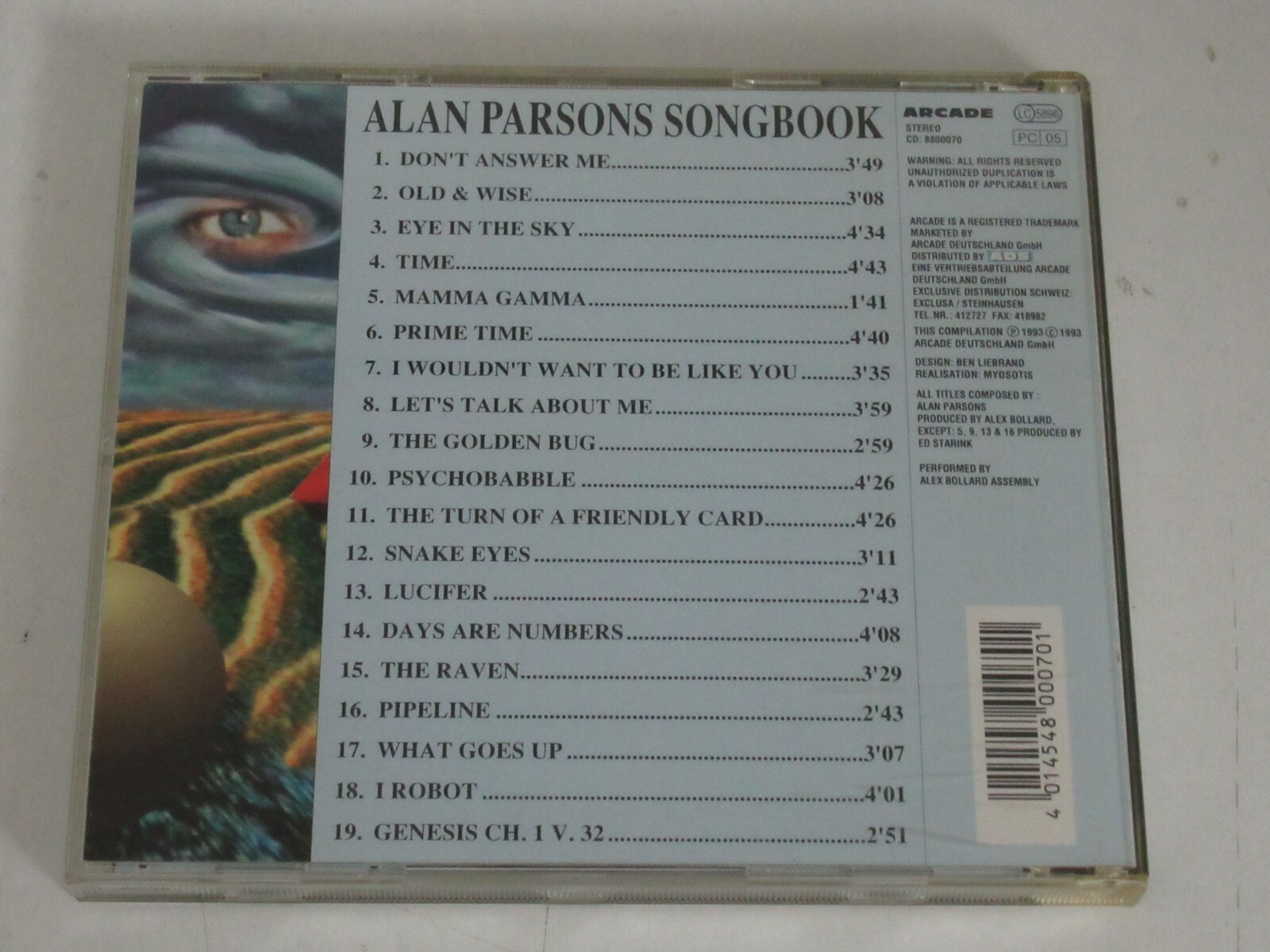 Alex Bollard Assembly ‎– The Alan Parsons Songbook / Arcade ‎– 8800070 ...