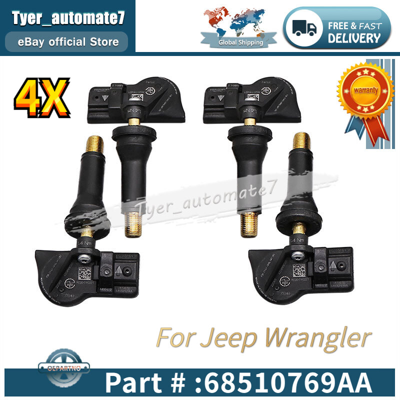 Set of 4 #68510769AA TPMS For 2023 Jeep Wrangler Tire Pressure ...