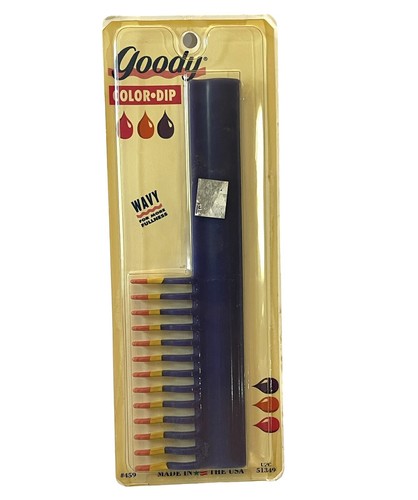 Vintage GOODY Color Dip Purple Yellow Wavy Unbreakable Comb USA 1990 ...