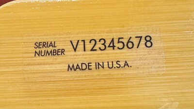 Custom Serial Number Decal, Clear Matte Vinyl Fender Sticker, Peel n ...