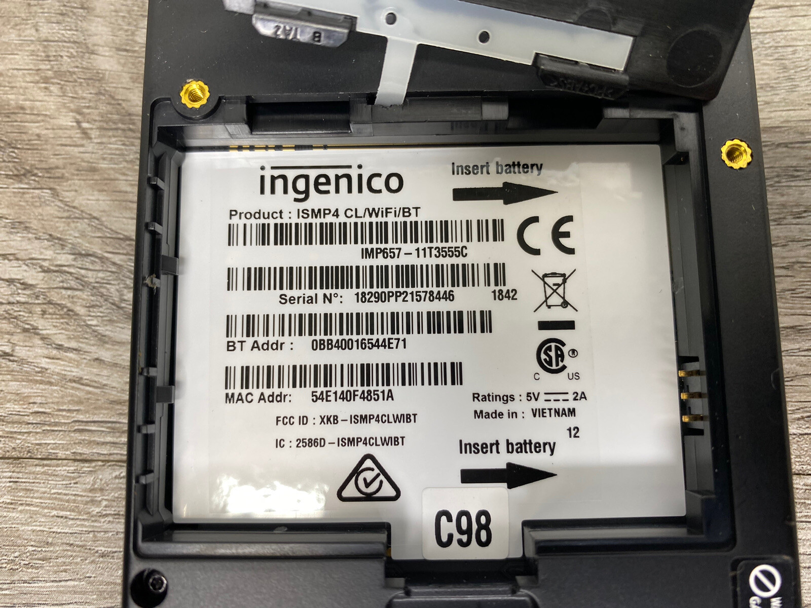 *INGENICO* ISMP4 ISMP 4 IMP657-11T3555C Terminal with Barcode Reader | eBay