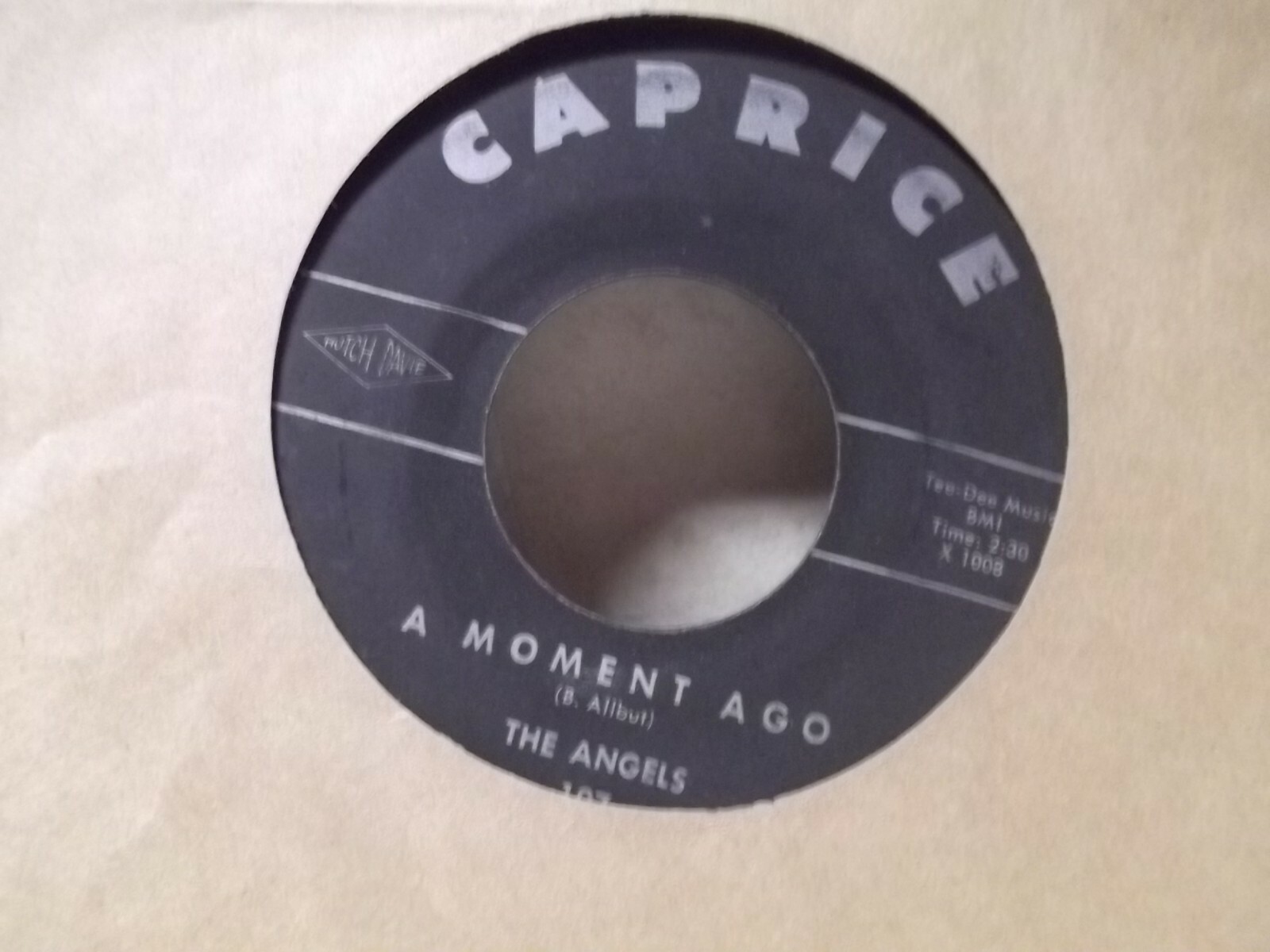 B1*THE ANGELS 'TILL / A MOMENT AGO ON CAPRICE RECORDS 45 | eBay
