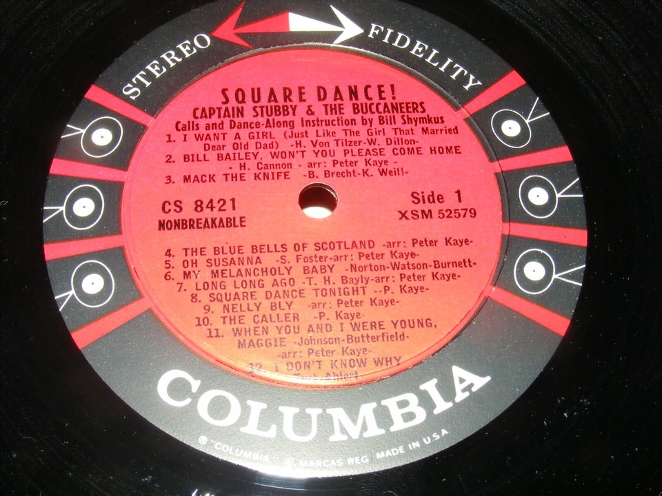 60s Columbia SQUARE DANCE LP Captain Stubby & Buccaneers with Booklet ...