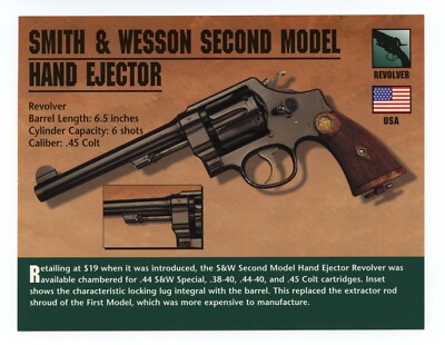 Smith & Wesson Second Model Revolver Atlas Classic Firearms Card | eBay