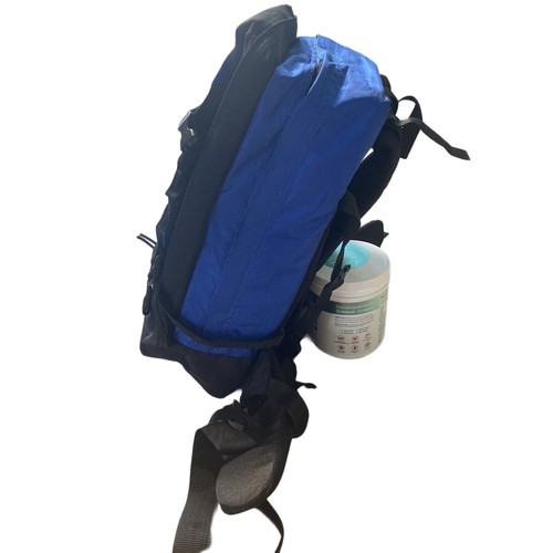 North Face Rucksack Outdoor Hiking Camping Day Pack Blue Black Backpack ...