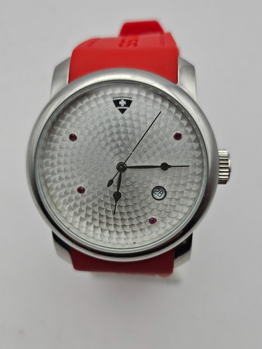 Swiss Legend Planetimer Mens Luxury Watch Red Strap New Battery Date ...