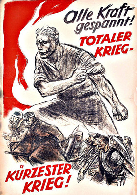 Art Ad German Totaler Krieg Kurzester Krieg Propaganda Poster Print ...