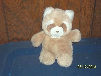 VINTAGE 1986 GUND TAN RACCOON RATTLE PLUSH | eBay