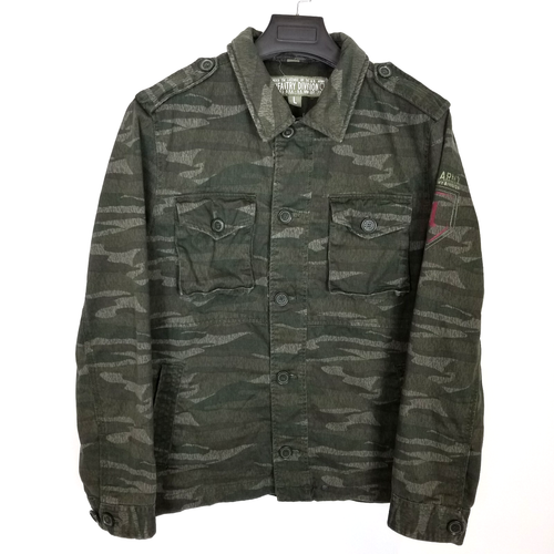 1st Infantry Division Military Jacket Men Sz L Camo FT Riley Kansas Big ...