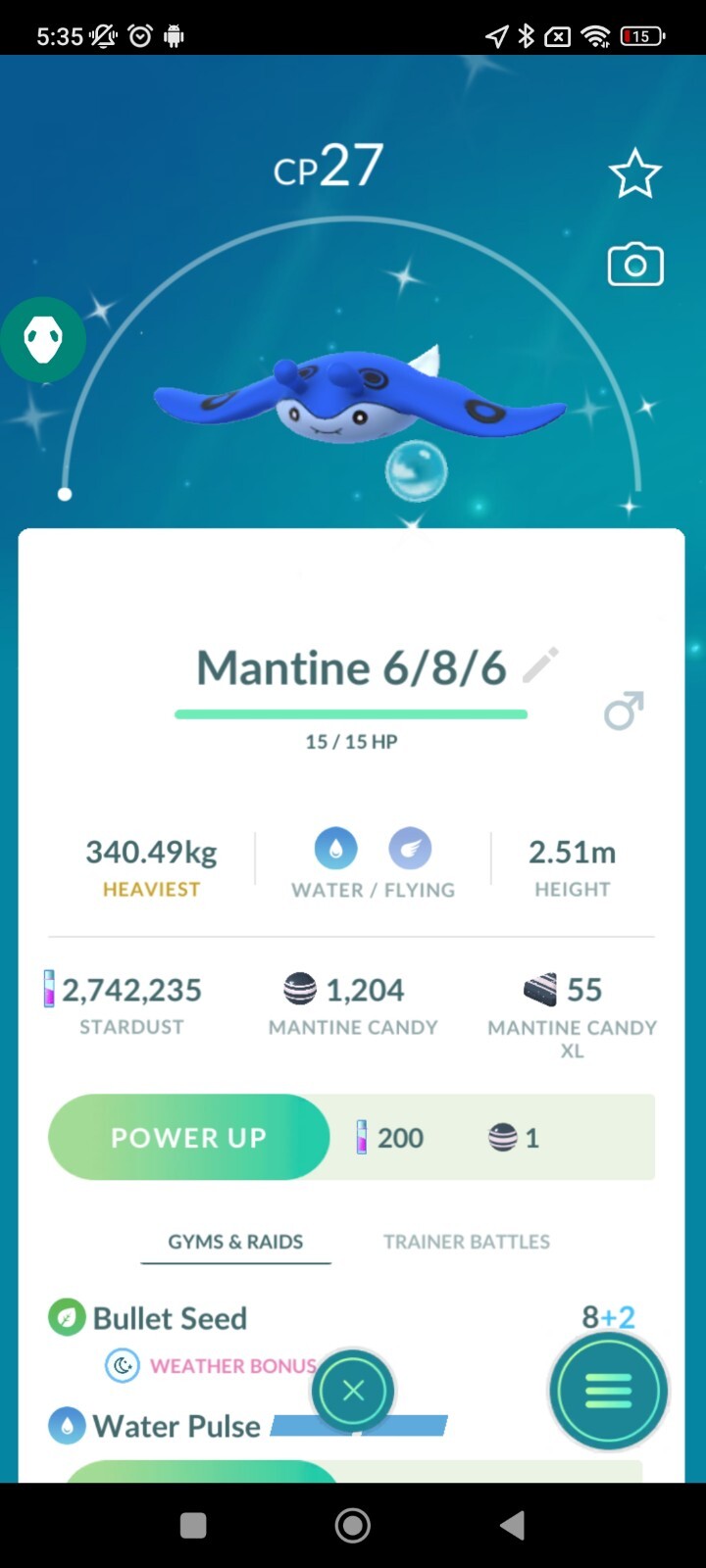 Pokemon Shiny Mantine ( Level 1 ) Go | eBay