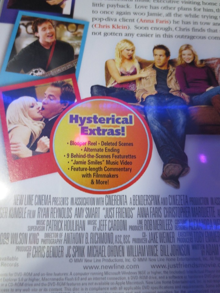 Just Friends DVD 2005 Widescreen Ryan Reynolds Amy Smart Anna Faris Chris Klein | eBay