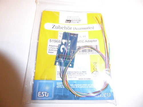 ESU 51968 Adapterplatine MTC21 m. Kabelbaum und AUX3 und AUX4 NEU ...