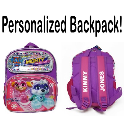 Paw Patrol Pink Mighty Pups 12" Toddler School Backpack Book Bag ...