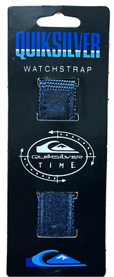 Vintage Quiksilver Time Watchstrap Watch band Hook And Loop 18mm Navy ...