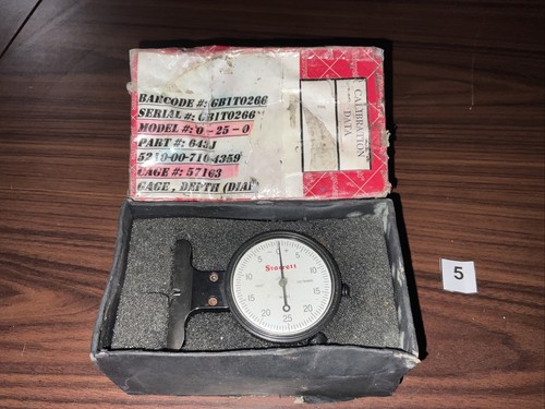 Starrett Dial Depth Gauge 643J .0005 .125" Range CNC Flush Measure ...