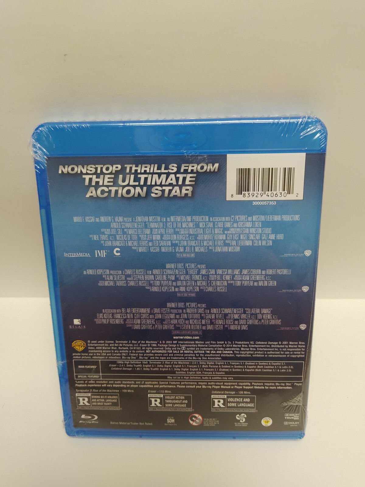 Terminator 3 / Eraser / Collateral Damage ~ Triple Feature Blu-Ray ...