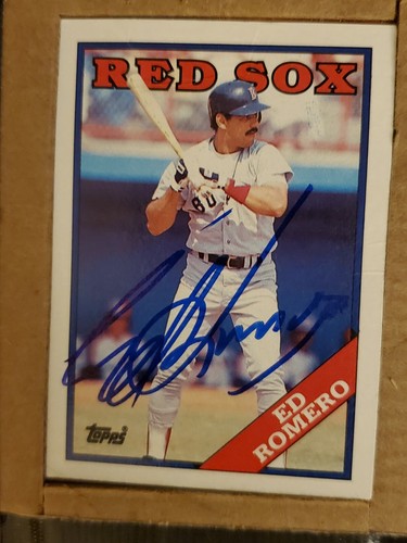 1988 Topps Autographed Ed Romero Baseball Card #37 | eBay