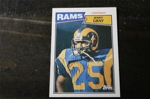 JERRY GRAY LA RAMS AUTOGRAPHED CARD | eBay