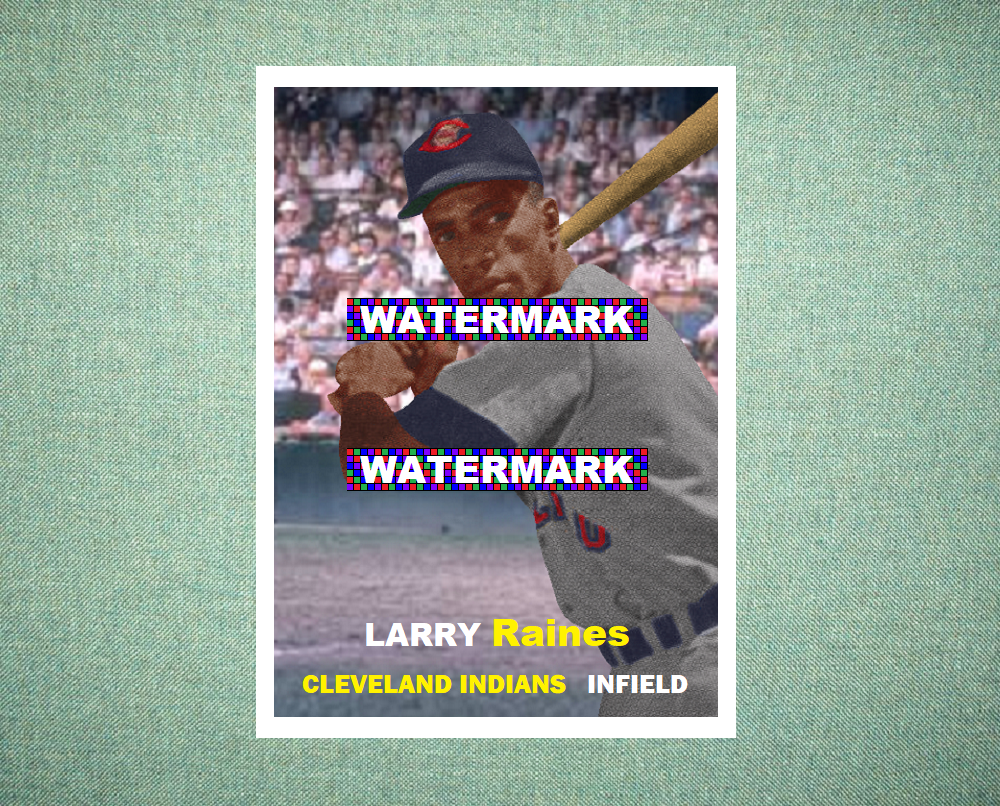 Larry Raines Cleveland Indians 1957 Style Custom Baseball Art Card | eBay