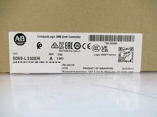 Sealed Allen Bradley 5069-L330ER CompactLogix Ethernet Controller 3MB ...