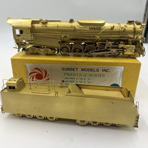 Sunset Models HO Brass PRR J1A 2-10-4 Steam Locomotive & Tender ...