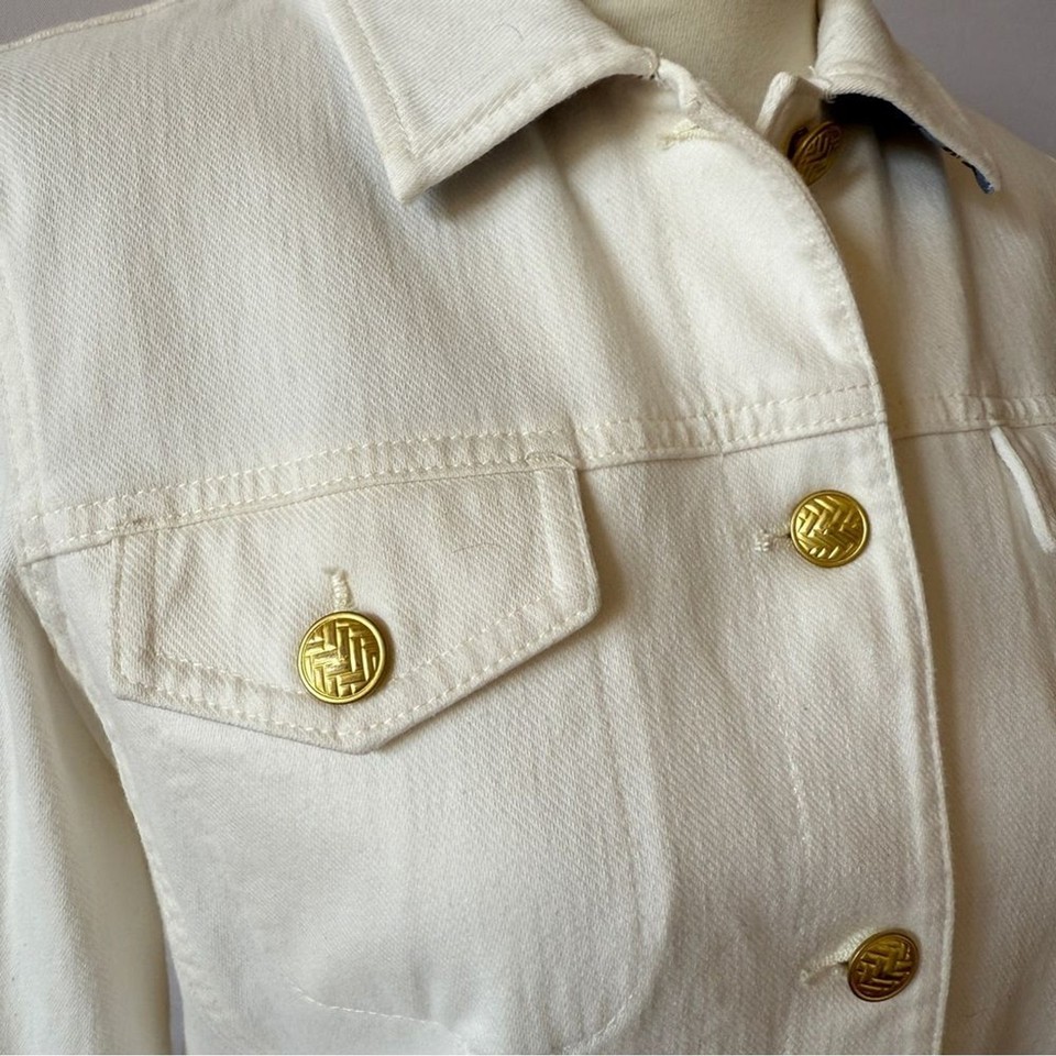 J MCLAUGHLIN COLBY JEANS JACKET BOXY CHIC PREPPY CASUAL CLASSIC ...
