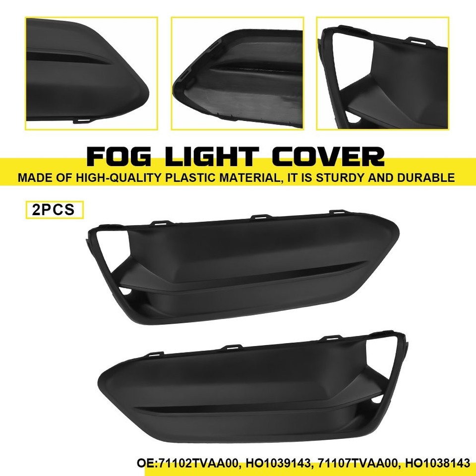 For Honda Accord 2018 2019 2020 Fog Light Cover Driver & Passenger Side ...