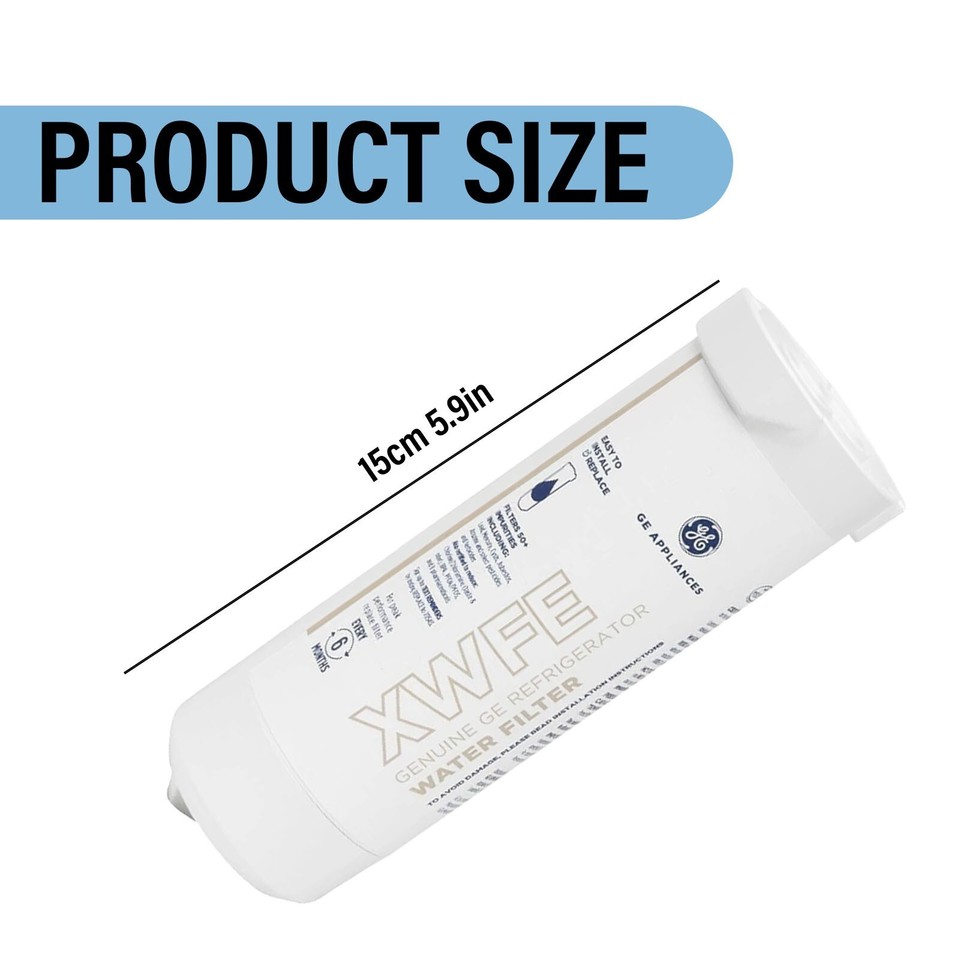 2-Pack GE XWFE Refrigerator Water Filter Replacement Every 6 Months NO ...