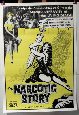 ORG MOVIE POSTER NARCOTIC STORY 1sh 1958 great drug addiction thriller | eBay