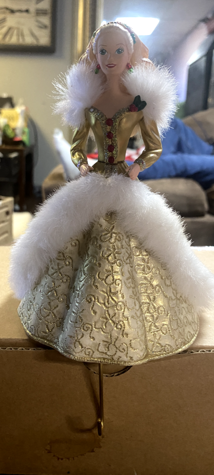 Hallmark 1995 Happy Holidays Barbie Christmas Stocking Hanger Holder | eBay