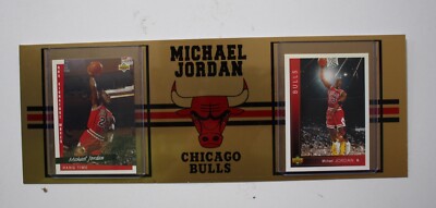 PLACA DE ALUMINIO DELGADO CHICAGO BULLS MICHAEL JORDAN TARJETAS # 237 Y ...