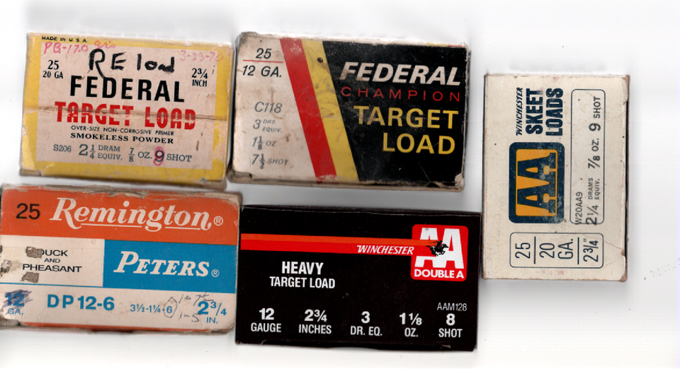 LOT 5 SHOT SHELL BOXES EMPTY FEDERAL WINCHESTER REMINGTON 12GA 20GA | eBay