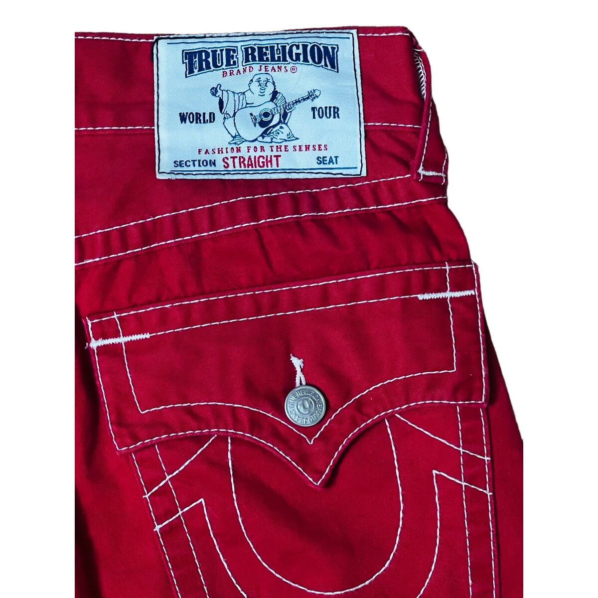 True Religion Red Straight Leg Womens Jeans Size 29 Zip True Religion Red Straight Leg Womens Jeans Size 29 Zip