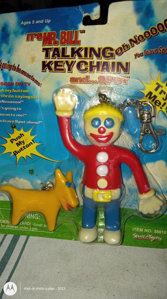 Vintage It's MR. BILL Talking Key Chain With Spot Mint In Pack Shelf ...