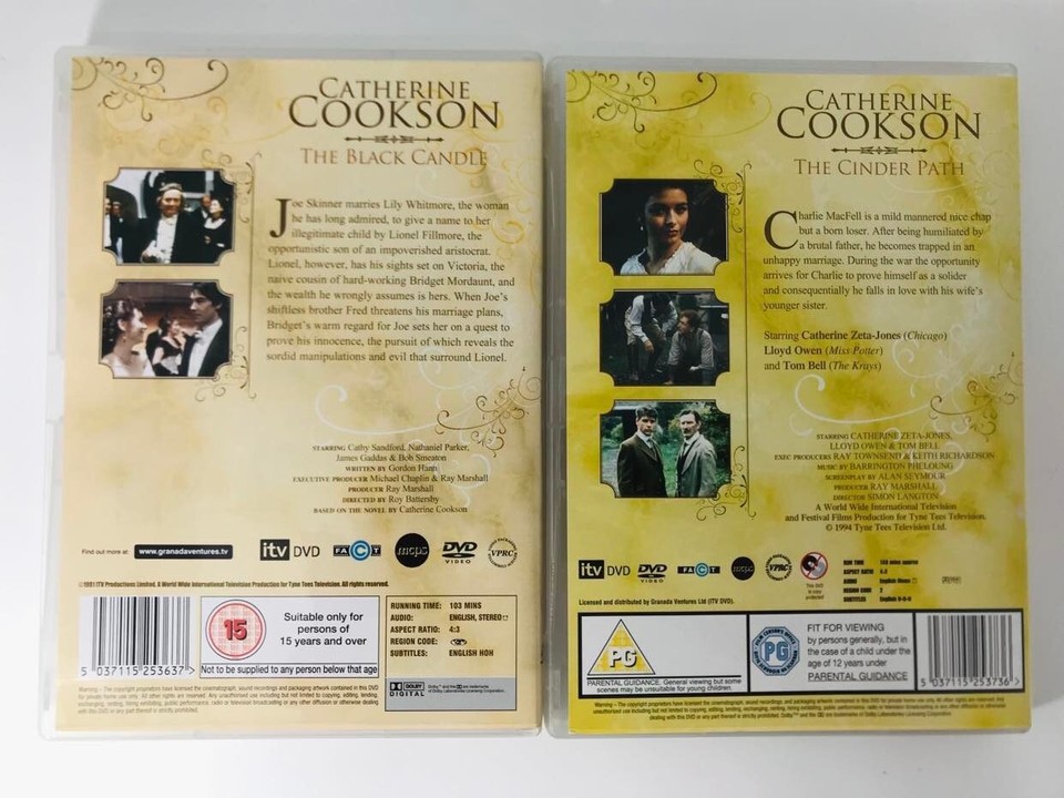 The Catherine Cookson 2 Pair DVD ITV The Black Candle, The Cinder Path ...