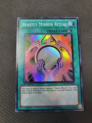 1x Beastly Mirror Ritual - PRC1-EN002 - Super Rare 1st Edition LP Free ...
