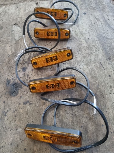 x5 Rubbolite M891 LED AMBER SIDE MARKER LAMP 0.5M CABLE (12/24V) 891/03 ...