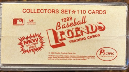 1988 Pacific Baseball Legends 110 Card Baseball Card Set Factory Sealed ...