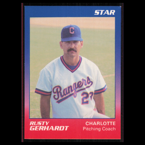 Rusty Gerhardt #27 1989 Star Minor League Charlotte Rangers Baseball ...